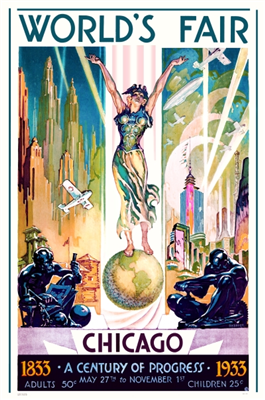 Corporate Publishing Company - 1933 Chicago Worlds Fair Poster